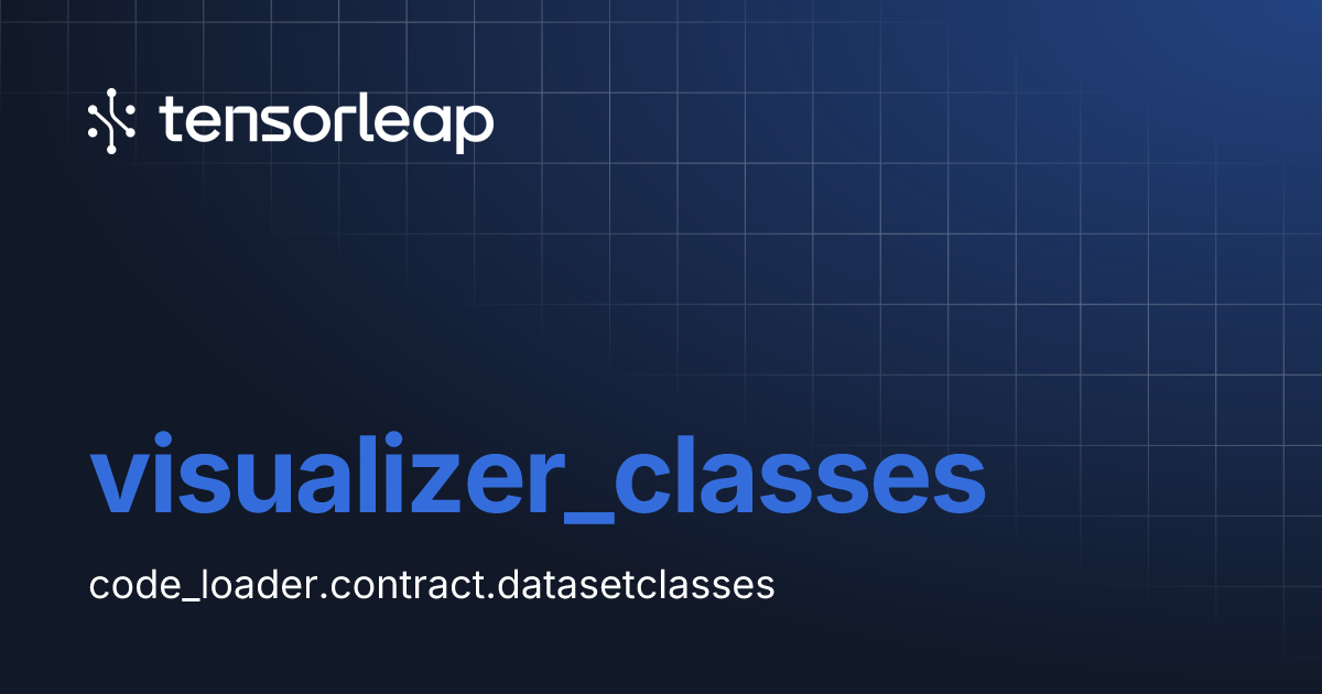 visualizer_classes | Tensorleap Docs