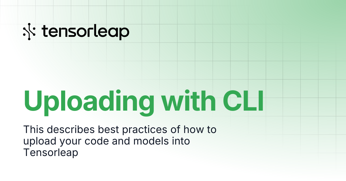 Uploading with CLI | Tensorleap Docs